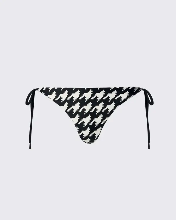 Perfect Moment Bikini Bottom - Black-white-houndstooth-print