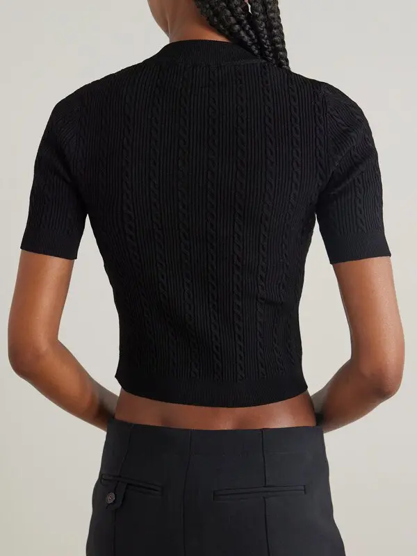 Balmain Cable-knit Cardigan - Black