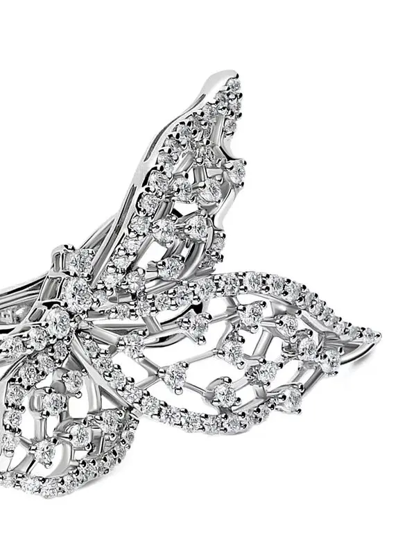 LEO PIZZO 18k White Gold Diamond Butterfly Earrings