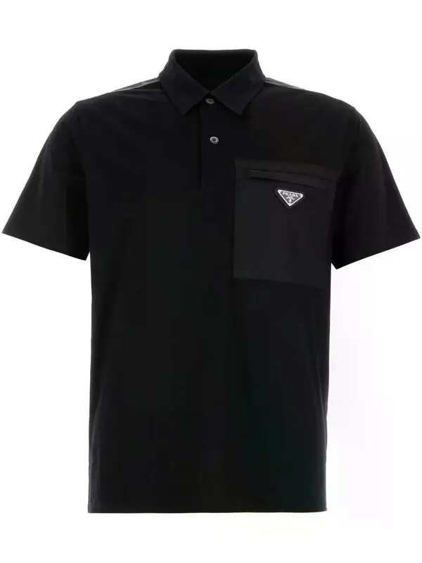 Prada Enamel-triangle Polo Shirt