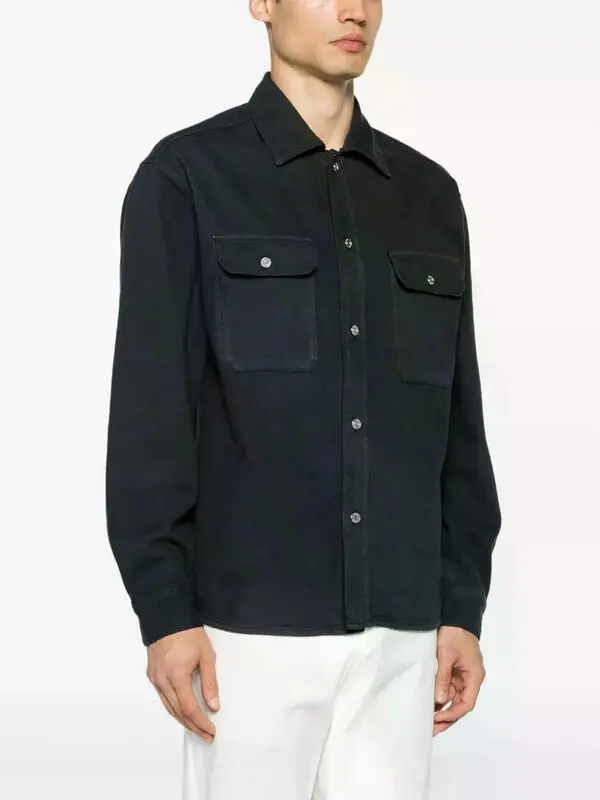 FRAME Long-sleeve Cotton Overshirt