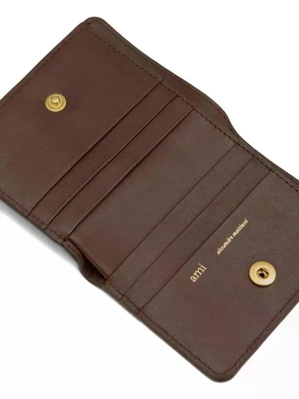 AMI Paris Carrousel Leather Wallet - Brown