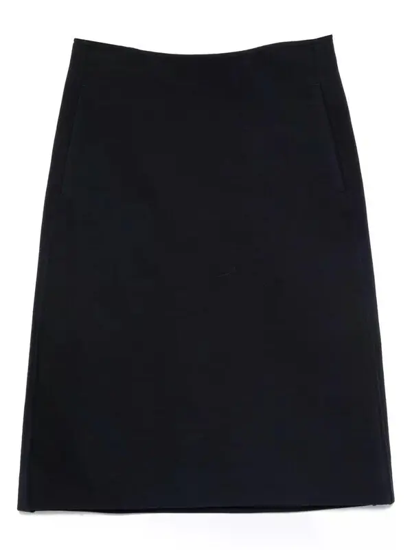 JIL SANDER Seam-pocket Midi Straight Skirt - Blue