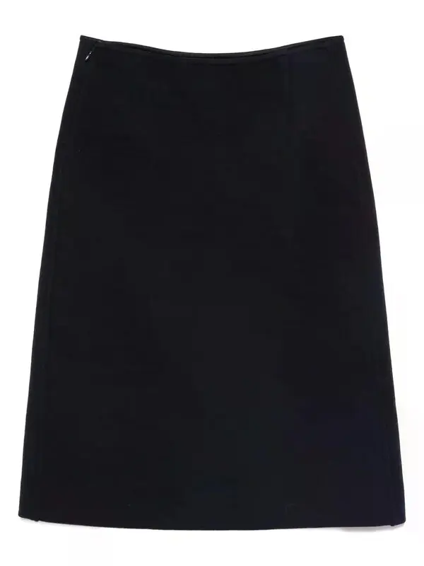JIL SANDER Seam-pocket Midi Straight Skirt - Blue