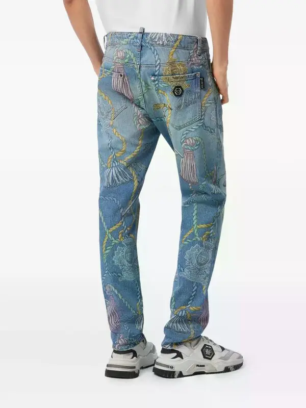 Philipp Plein Tassel-print Jeans