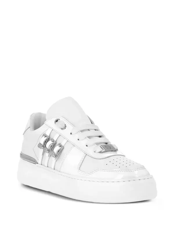 Philipp Plein Crystal-embellished Buckled Sneakers