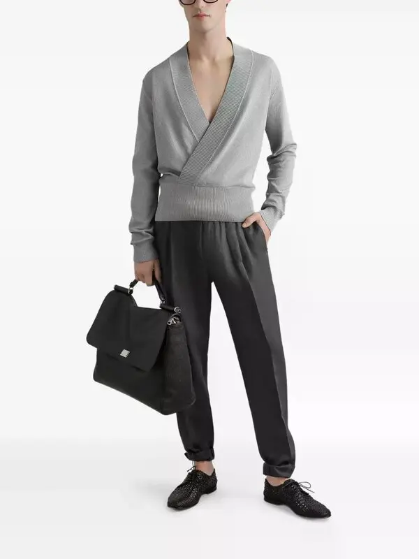 Dolce & Gabbana Tailored Drawstring Trousers - Grey