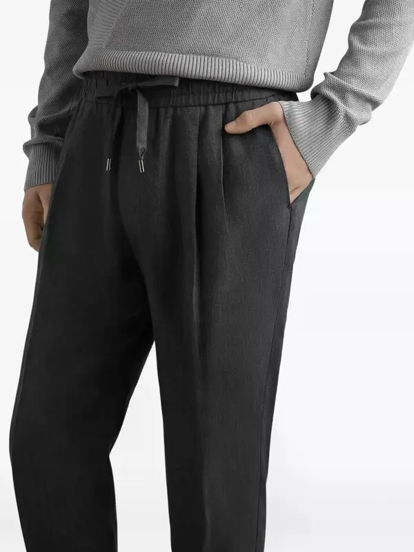 Dolce & Gabbana Tailored Drawstring Trousers - Grey