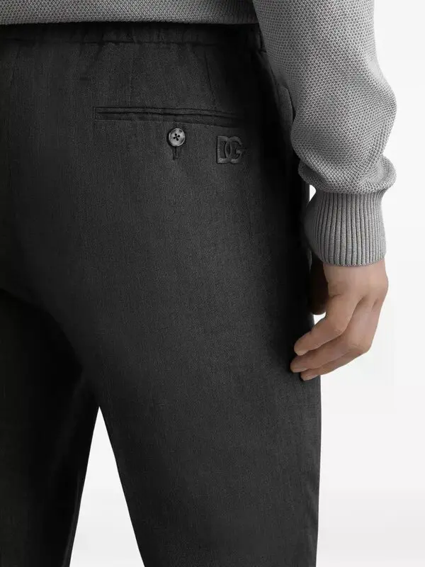 Dolce & Gabbana Tailored Drawstring Trousers - Grey