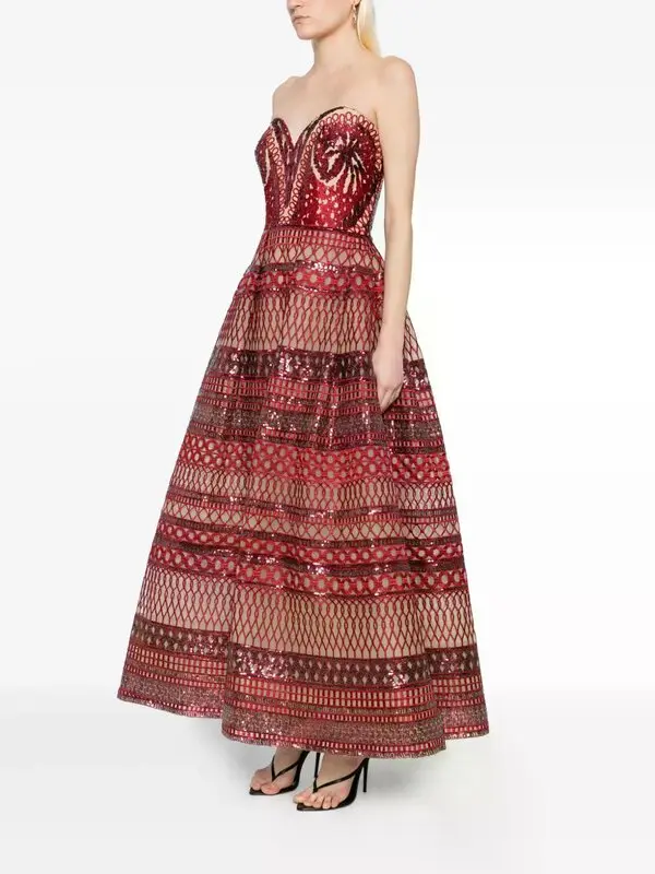 Elie Saab Heart-shaped Embroidered Dress
