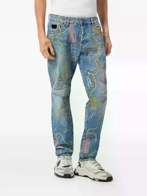Philipp Plein Tassel-print Jeans