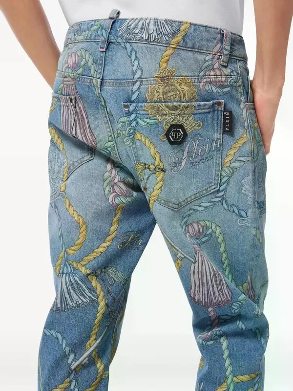 Philipp Plein Tassel-print Jeans