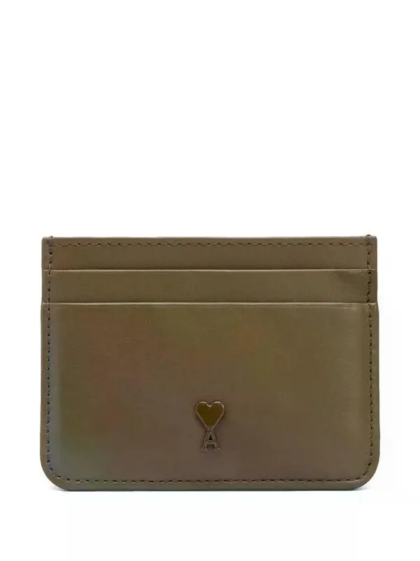 Ami De Coeur Leather Cardholder - Green