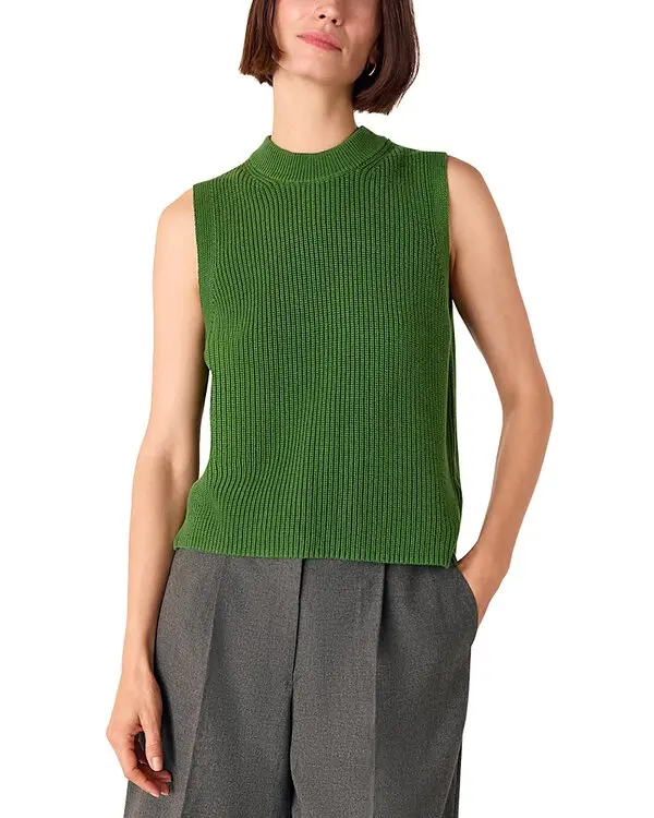Whistles Sleeveless Ribbed Knit Top