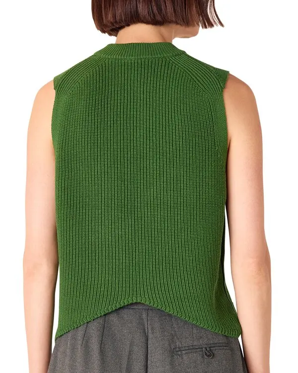 Whistles Sleeveless Ribbed Knit Top