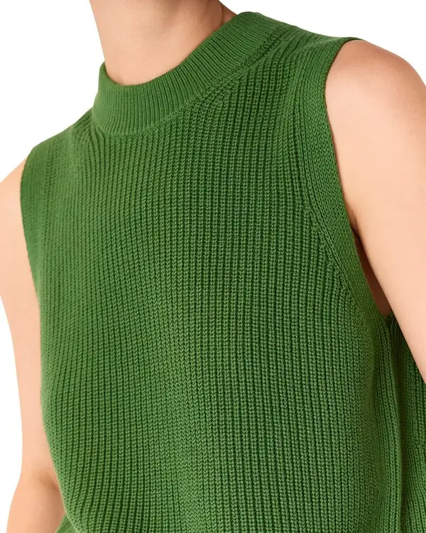 Whistles Sleeveless Ribbed Knit Top
