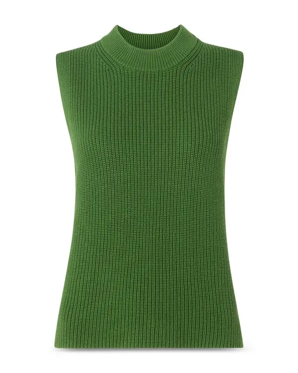 Whistles Sleeveless Ribbed Knit Top