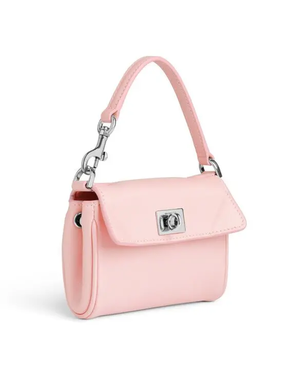 Balenciaga Rodeo Micro Bag Charm - Suede Pink
