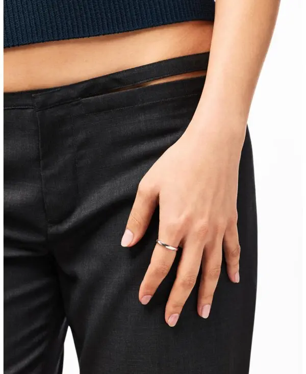 ANA LUISA Slim Eclipse Ring - Silver