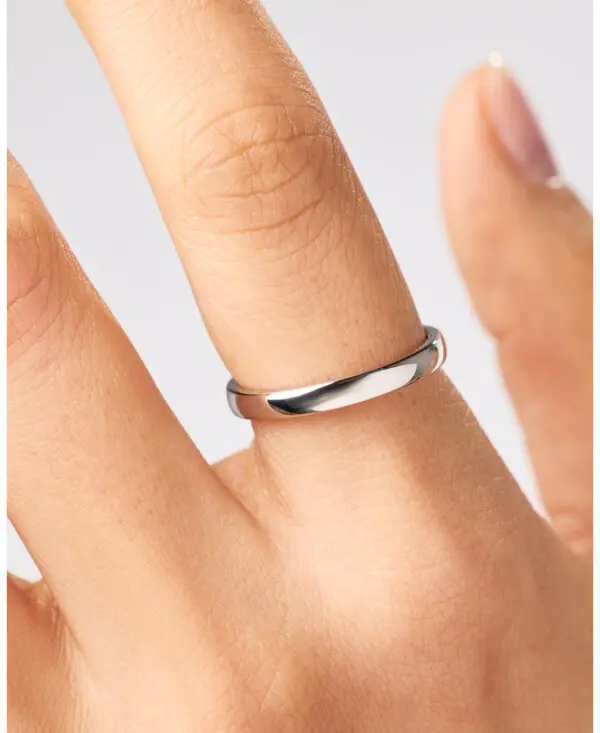 ANA LUISA Slim Eclipse Ring - Silver