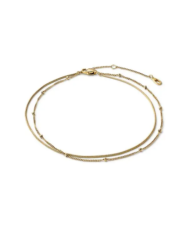 ANA LUISA Hallie Stainless Steel Anklet - Gold