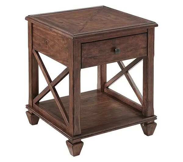 ALATERRE FURNITURE Stockbridge 21' Square Wood End Table - One-color