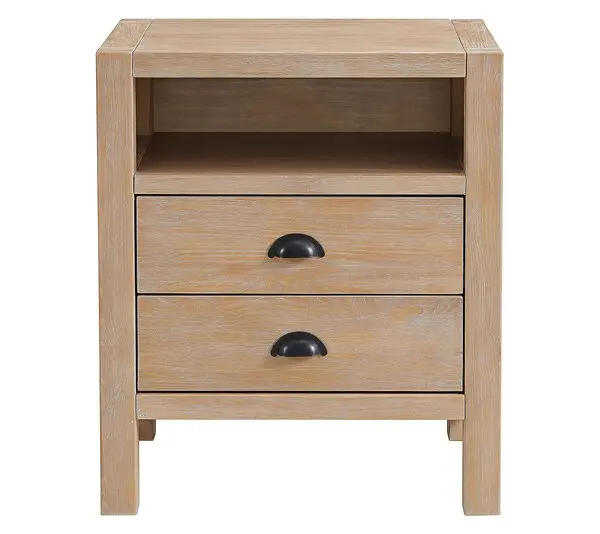 ALATERRE FURNITURE Arden 2-drawer Wood Nightsta Nd Bedside - One-color