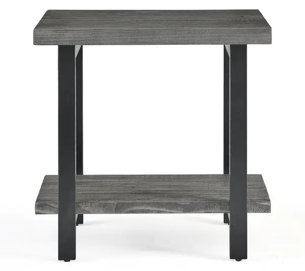 ALATERRE FURNITURE 27' Rustic End Table 2-tier Side