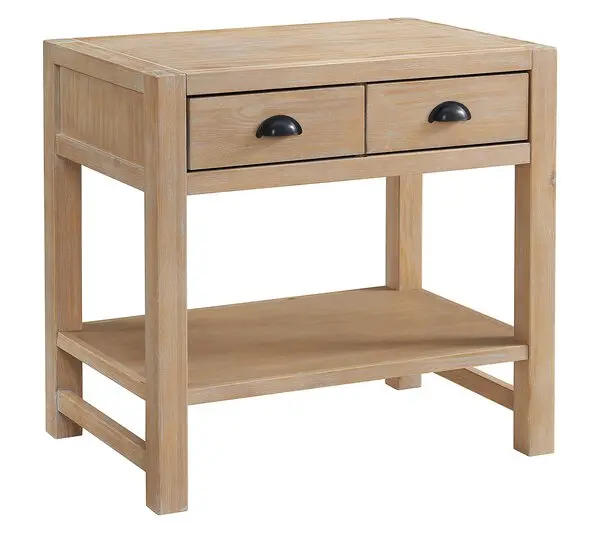 ALATERRE FURNITURE Arden 2-drawer Rustic Wood N Ightstand - One-color