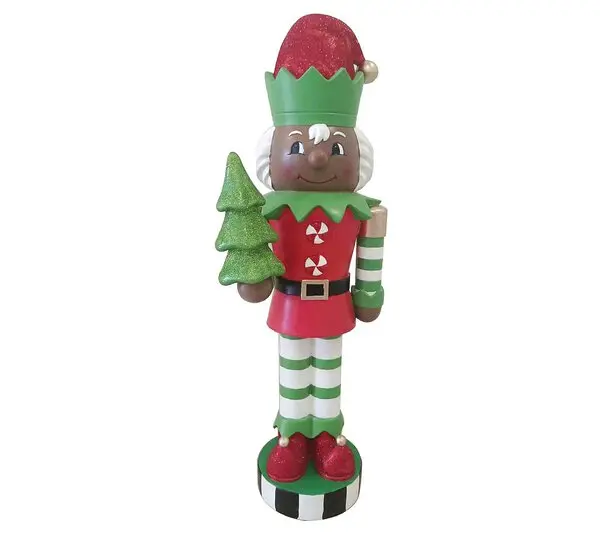 FRASER HILL FARM 48' Black Elf Nutcracker Figur Ine - One-color