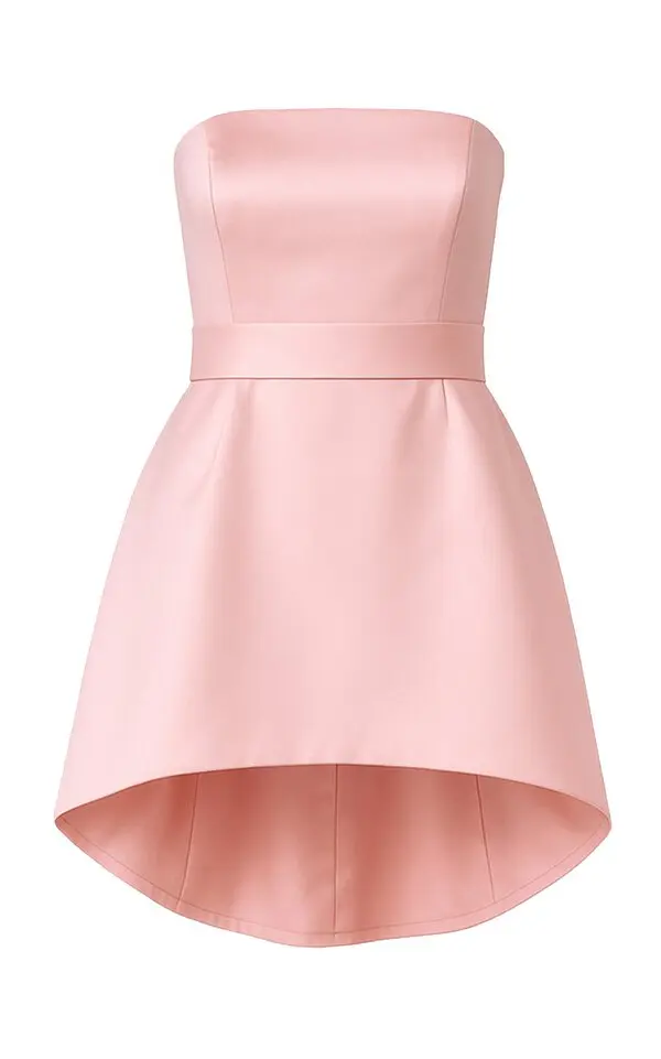 THE NEW ARRIVALS ILKYAZ OZEL Lee Strapless Satin Top - Pink