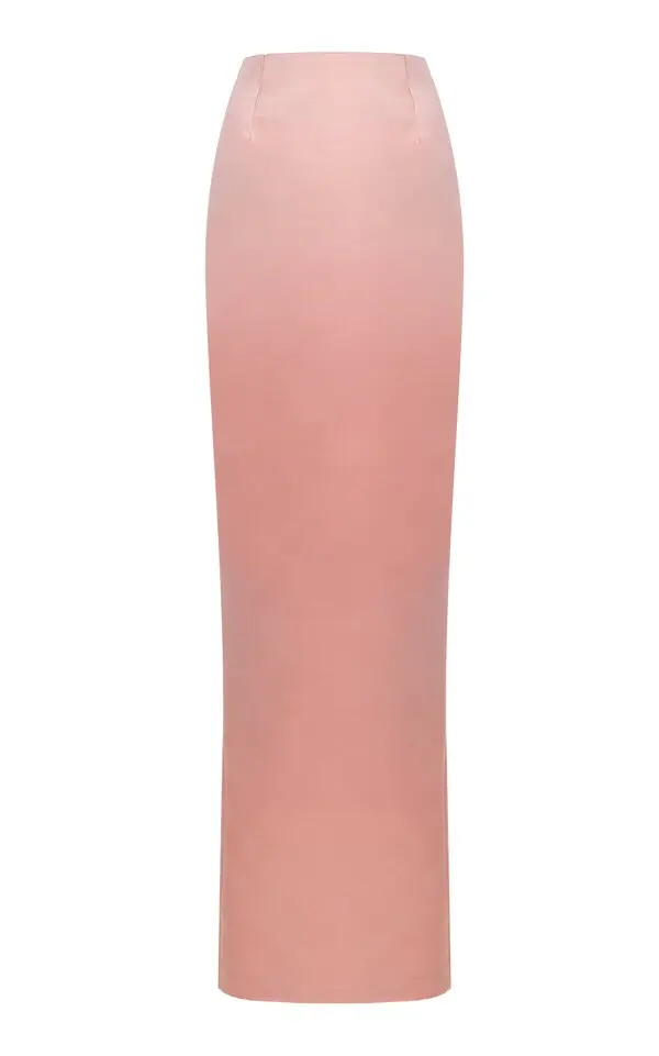 THE NEW ARRIVALS ILKYAZ OZEL Lee Satin Maxi Skirt - Pink