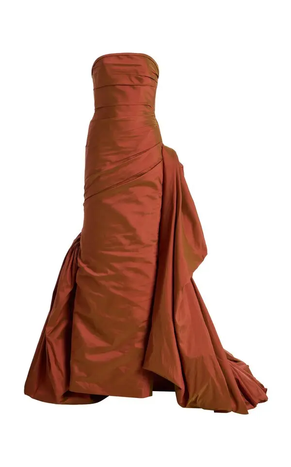 MARMAR HALIM Raisa Strapless Taffeta Gown