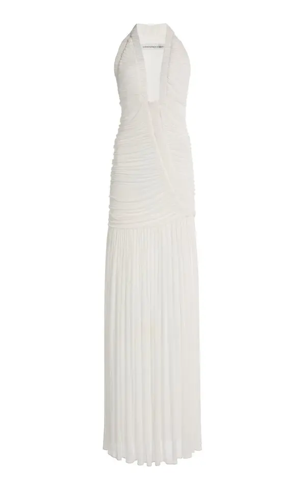 Christopher Esber Orion Ruched Gown - White