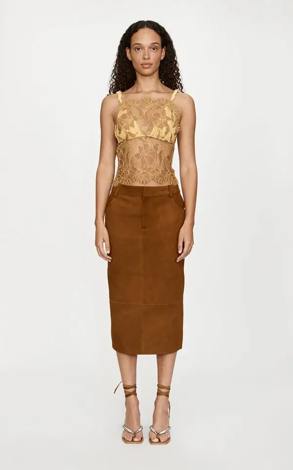Christopher Esber Aluna Draped Lace Top