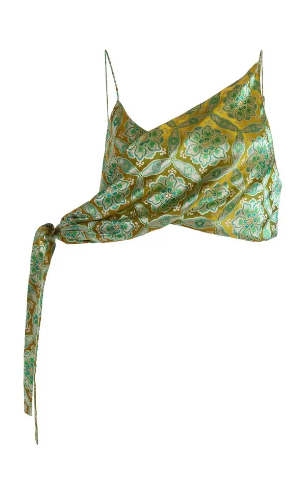 Christopher Esber Palmira Tie-detailed Satin Top