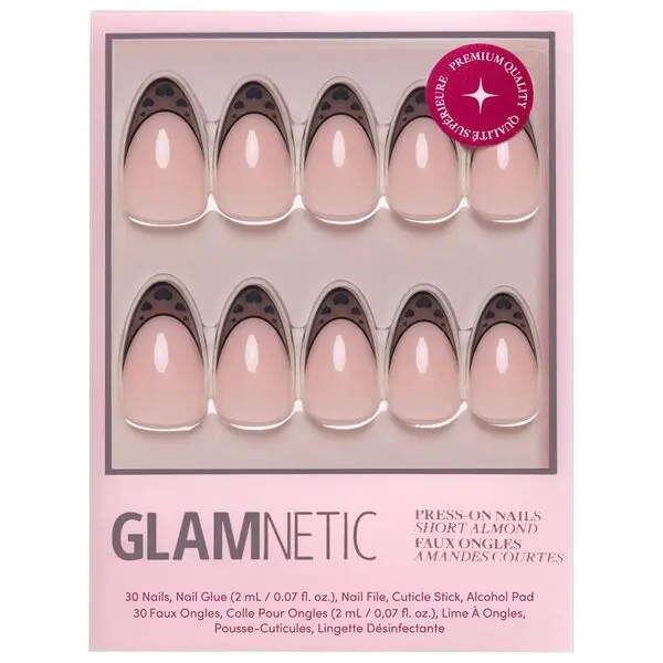 GLAMNETIC Premium Press-on Nail Kit - Love Noir