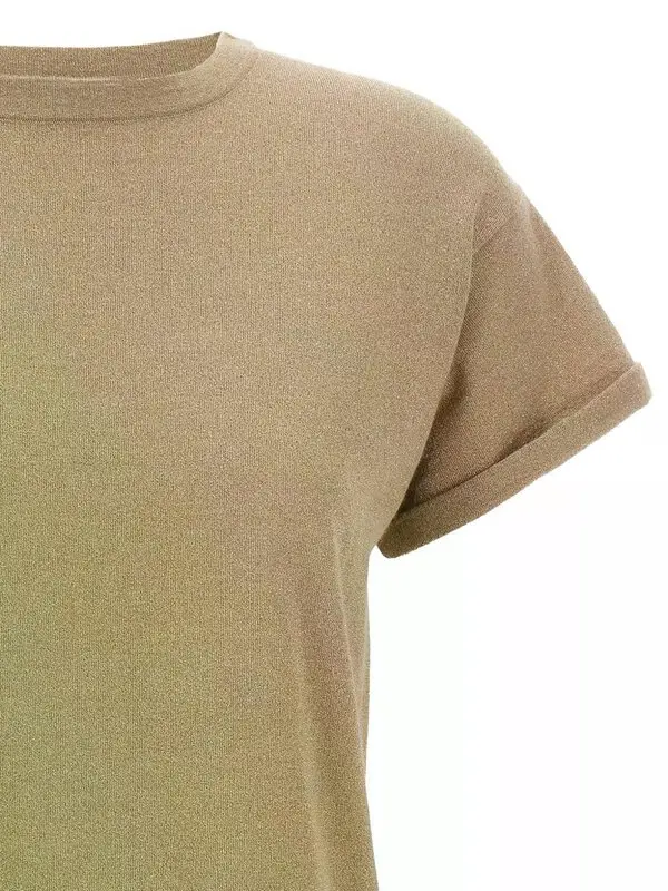Brunello Cucinelli Lamé Short-sleeve T-shirt - Neutrals