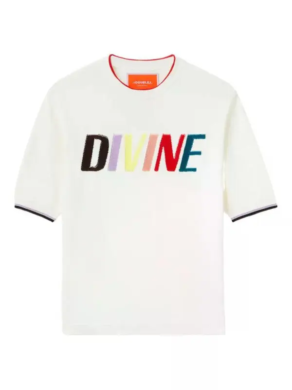 La DoubleJ Divine Embroidered T-shirt - White
