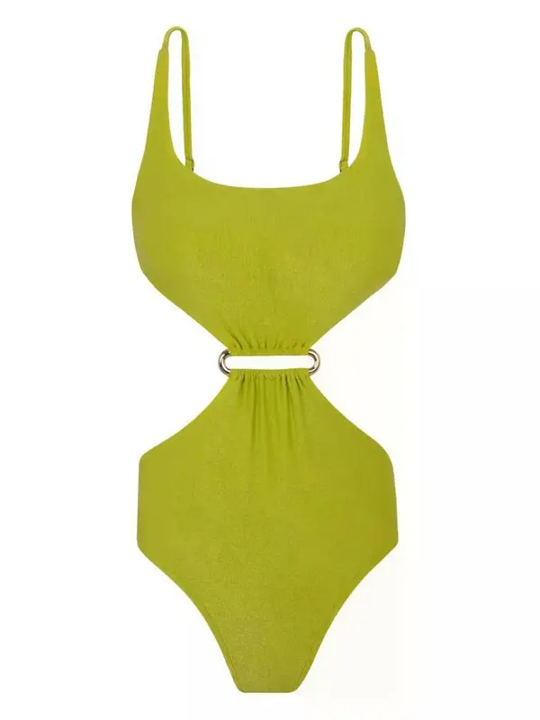 LENNY NIEMEYER Cut-out Ring-detail One-piece Swimsuit - Green
