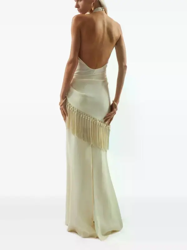 TALLER MARMO Meteora Fringe Dress - Neutrals