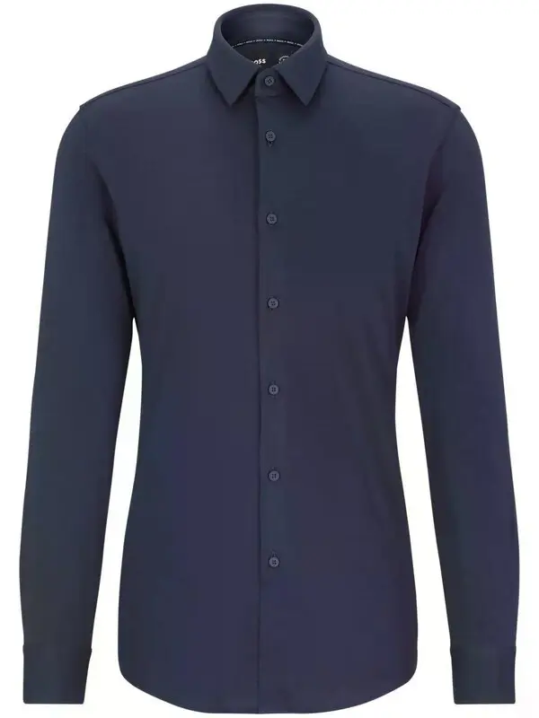 BOSS Long-sleeve Button-up Shirt - Blue