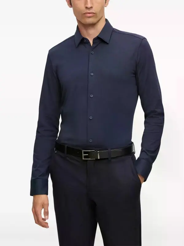 BOSS Long-sleeve Button-up Shirt - Blue