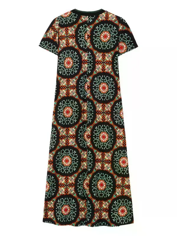 La DoubleJ Sporty Swing Short-sleeve Midi Dress - Black