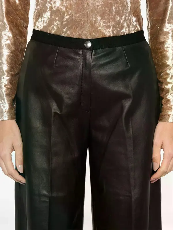 FORTE_FORTE Leather Trousers - Black
