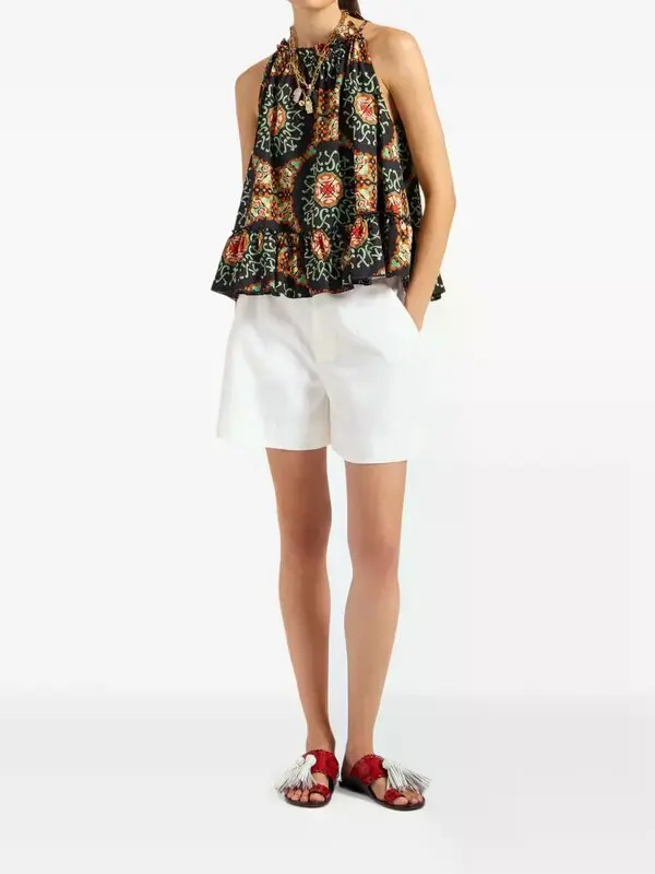 La DoubleJ Granita Ruffled Printed Top