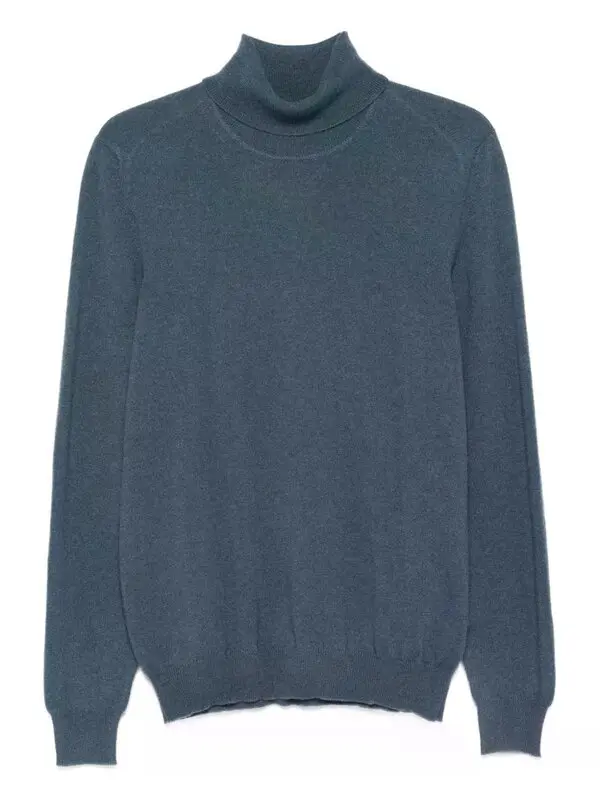 Fedeli Cashmere Turtleneck Sweater - Blue