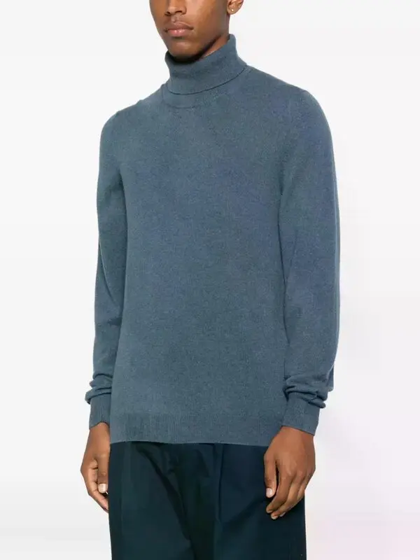Fedeli Cashmere Turtleneck Sweater - Blue