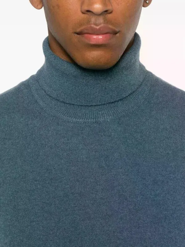 Fedeli Cashmere Turtleneck Sweater - Blue