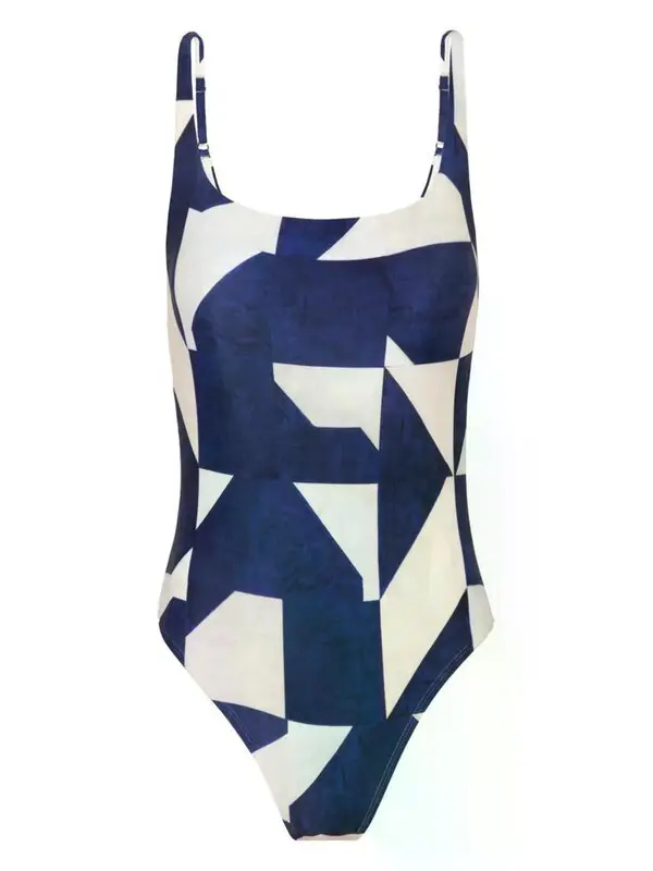 LENNY NIEMEYER Geometric Print One-piece Swimsuit - White